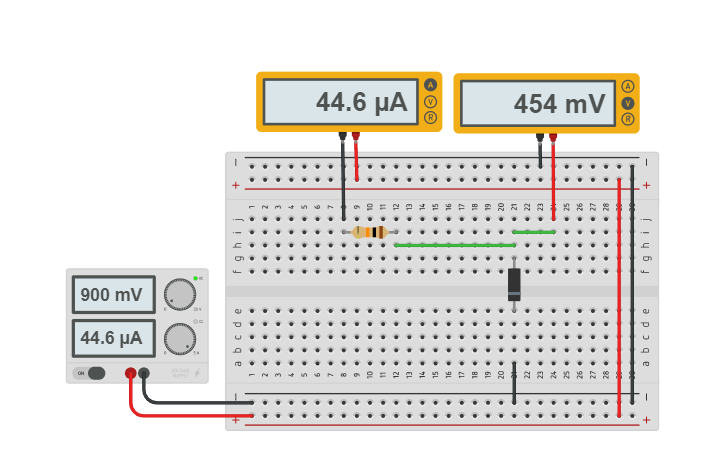 Circuit design V-I CHARACTERSTICS OF ZENER DIODE | Tinkercad