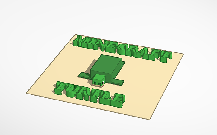 3D design CUTE TURTLE - Tinkercad