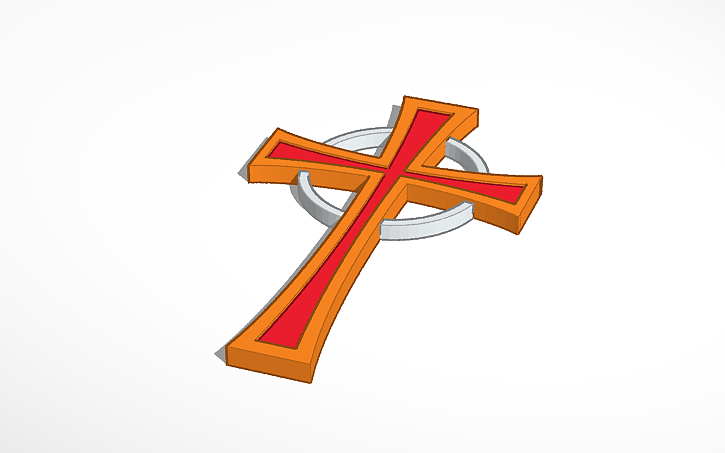 3D design Modernized Cross - Tinkercad