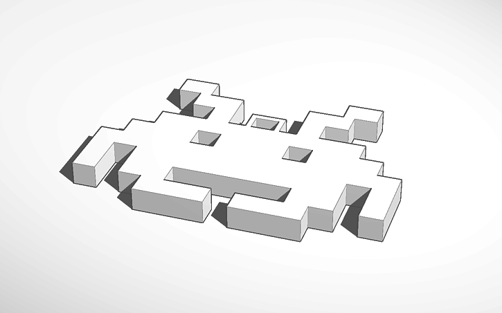 3D design Space Invader Alien | Tinkercad