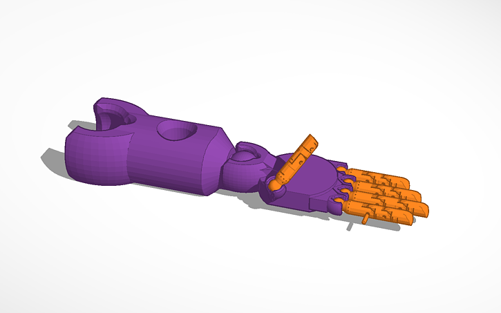 3D design Articulated Hand - Tinkercad