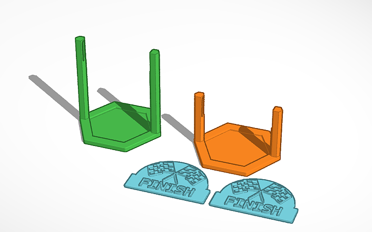 3D design GraviTrax Finish Line Landing Pad - Tinkercad