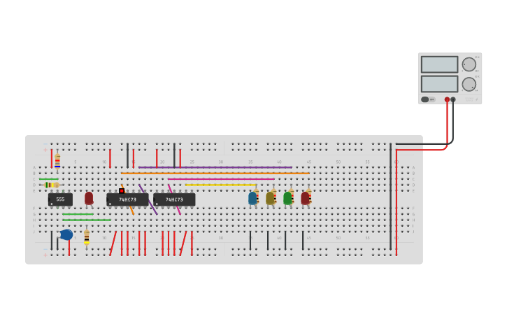 Circuit Design 555 7473 Jk Flip Flop 4 Bit Asynchronous Up Counter Mod