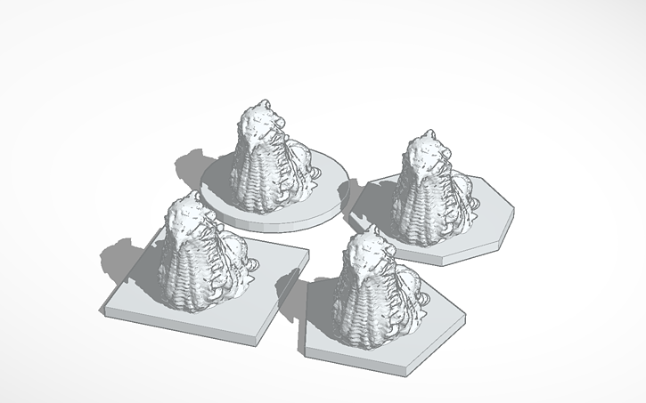 3D design Dragon RPG Pawns - Tinkercad