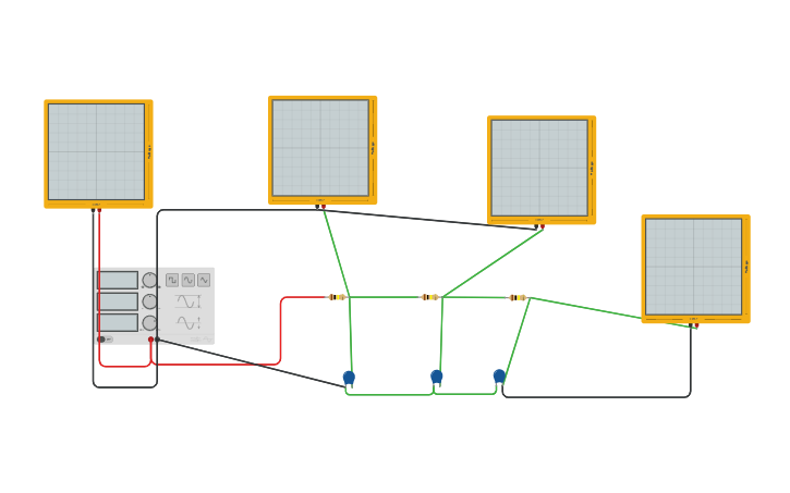 Circuit design Square wave to sine wave - Tinkercad