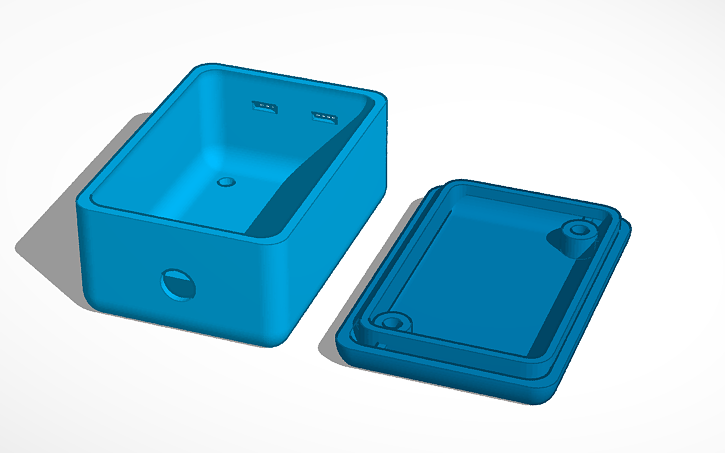 3D design Enclosure Bottom Holes - Tinkercad