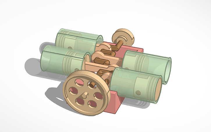 3D design Boxer 4 Engine - Tinkercad