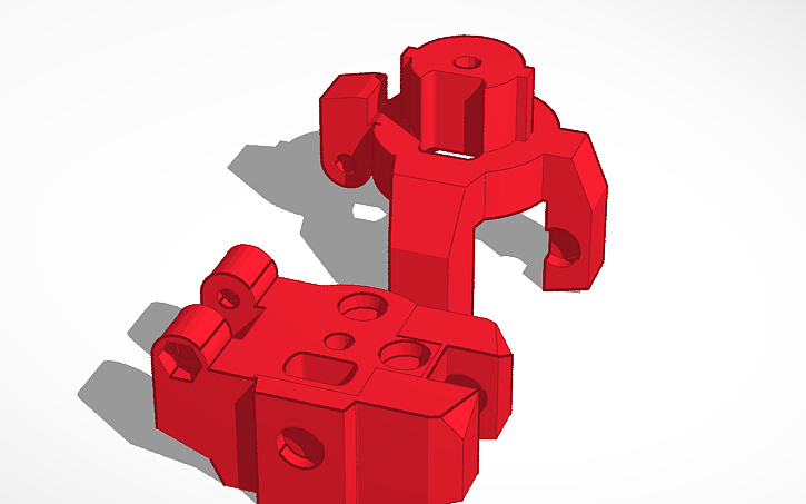 3D design folding stock hinge buffer - Tinkercad