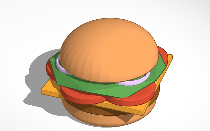 3D design burger - Tinkercad