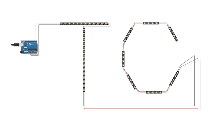 Circuit design LAB 6 Arduino RGB Led Strip - Tinkercad