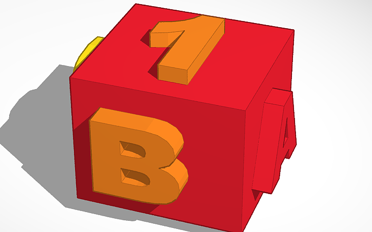 3D design 123 abc BLOCK | Tinkercad