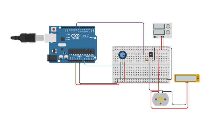 Circuit design Salidas analógicas CLG | Tinkercad
