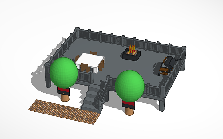 3D design porch - Tinkercad