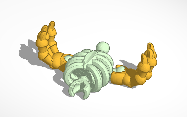 3D design human crab - Tinkercad