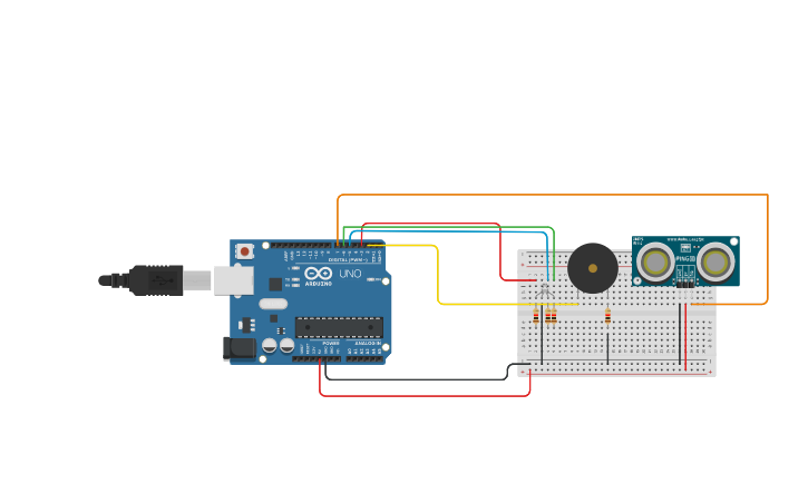 Circuit design Smart Parking System | Tinkercad