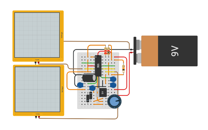 Circuit Design Dual Test 555 Timer Tinkercad