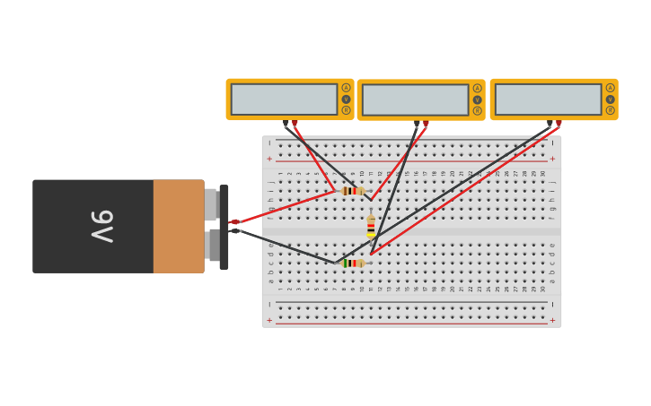 Circuit design kvl - Tinkercad