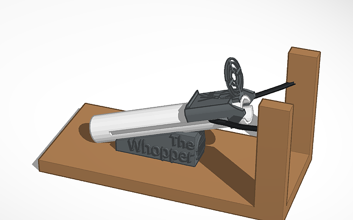3D design bean bag launcher - Tinkercad