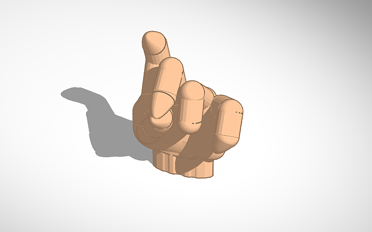 3D design hand - Tinkercad