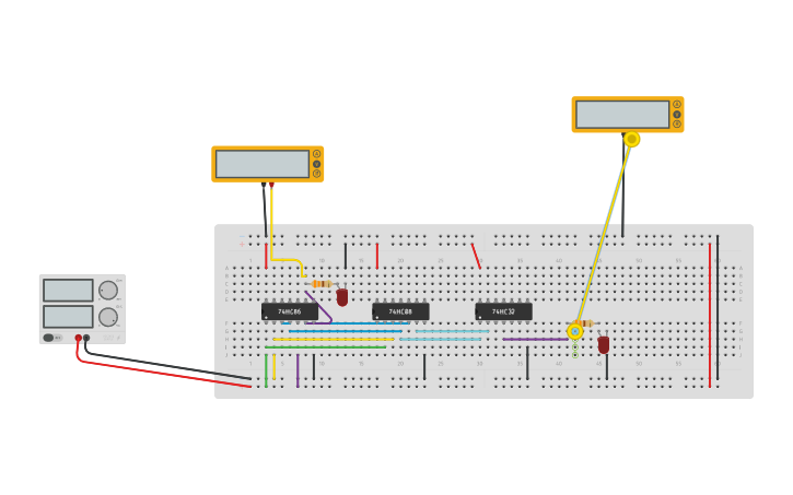 Circuit Design Full Adder Tinkercad