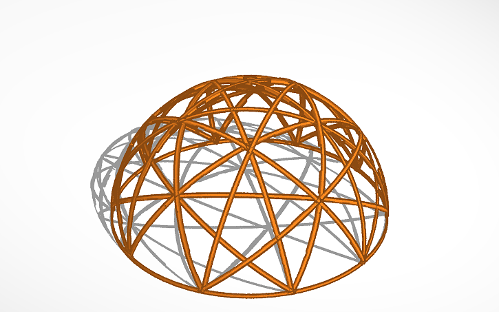 3D design Dome Frame (6m) - Tinkercad