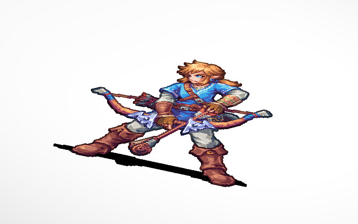 3D design Zelda Breath of the Wild - Pixel Art - Tinkercad