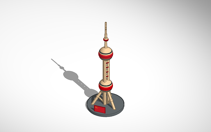 3D design Shanghai Oriental Pearl Tower - Tinkercad