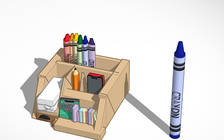 3D design desk tidy - Tinkercad