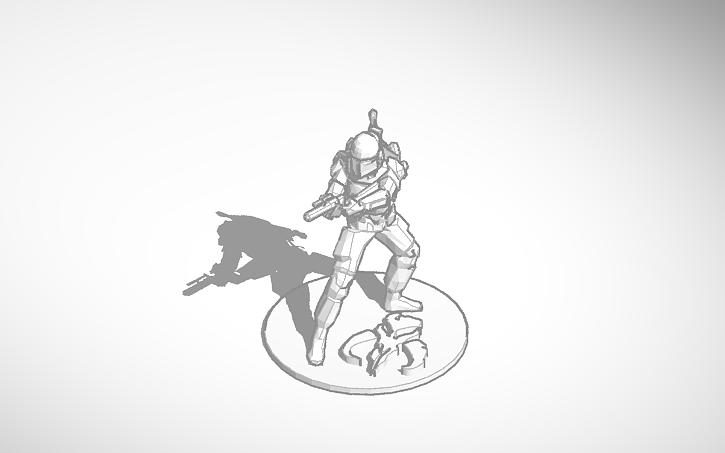 3D design Boba Fett - Tinkercad