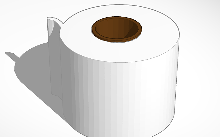 3D design Toilet Paper - Tinkercad