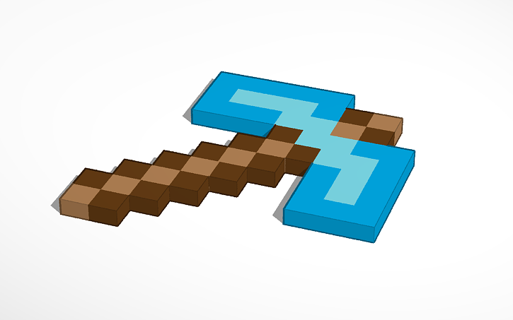 3D design Minecraft Diamond pickaxe | Tinkercad