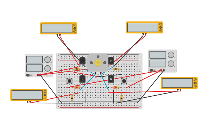 Circuit design ponte h | Tinkercad