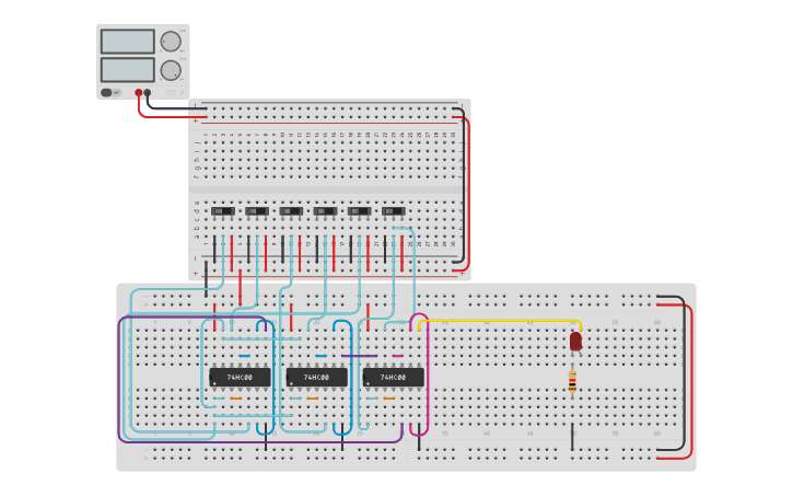 Circuit design 4x1 Multiplexer | Tinkercad