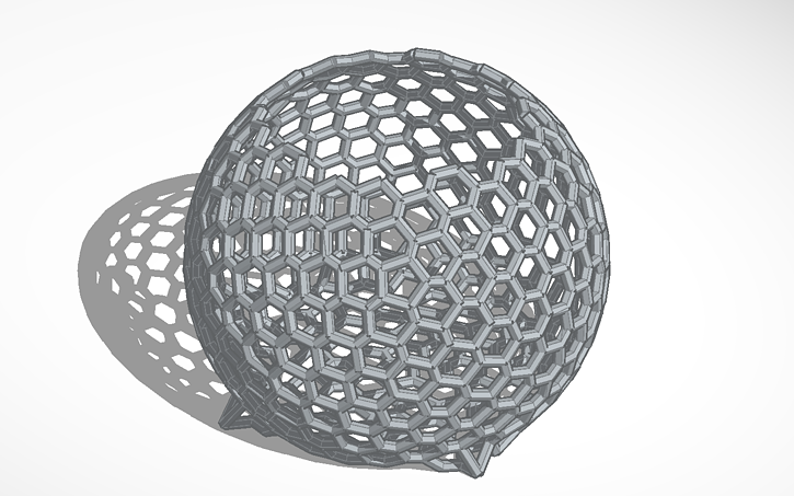 3D design spherical container - Tinkercad