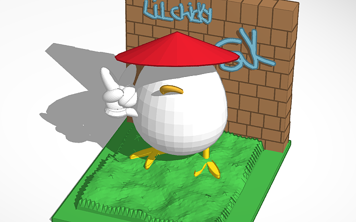 3D design lil chicky the rapper | Tinkercad