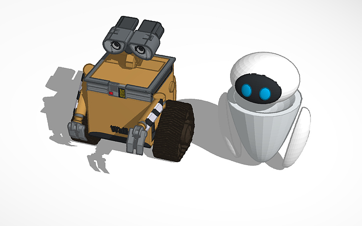 3D design Wall-e and Eva | Tinkercad