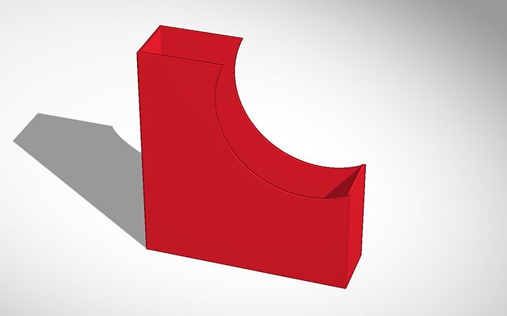 3D design magazine holder - Tinkercad