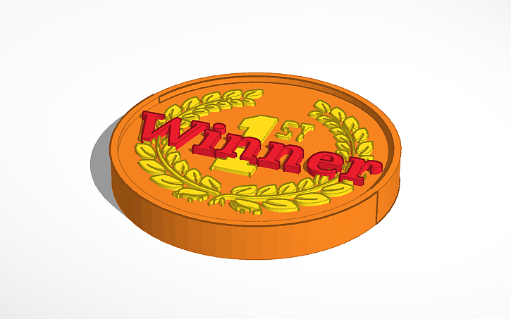 3D design 1st Winner Coin | Tinkercad