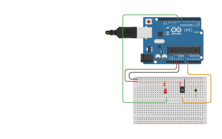 Circuit design Activity 7: Temperature Sensor - Tinkercad