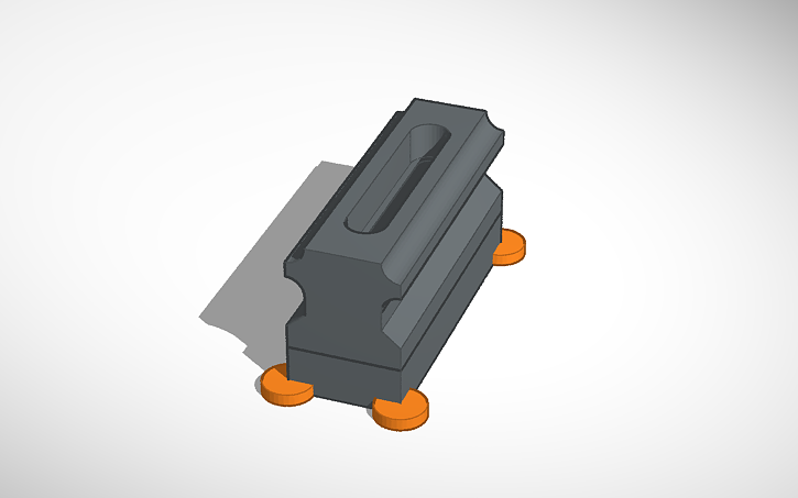 3D design Linear Rail 3" - Tinkercad