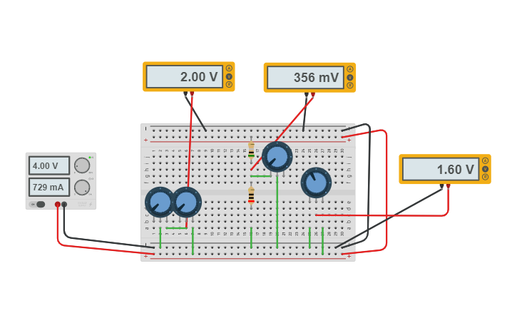 Circuit design DIVISOR DE VOLTAJE - Tinkercad