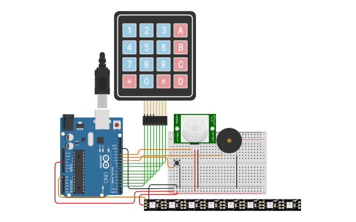 Circuit Design Alarm Tinkercad