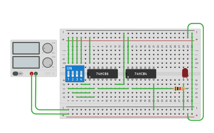 Circuit design 747266 QUAD 2 INPUT XNOR GATES - Tinkercad