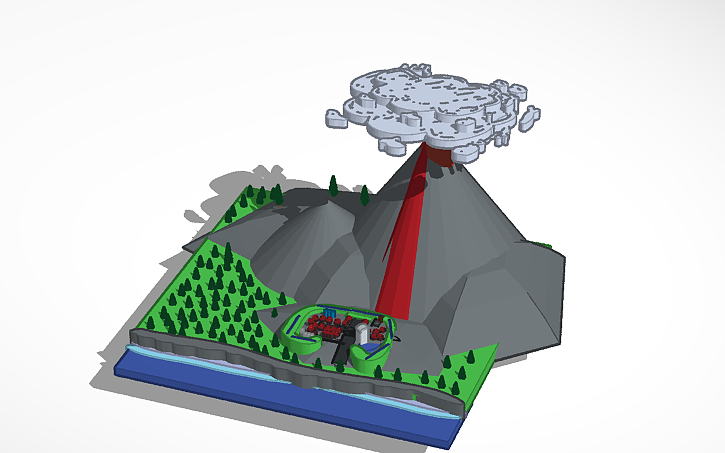 3D design Jacob W Volcano Project - Tinkercad