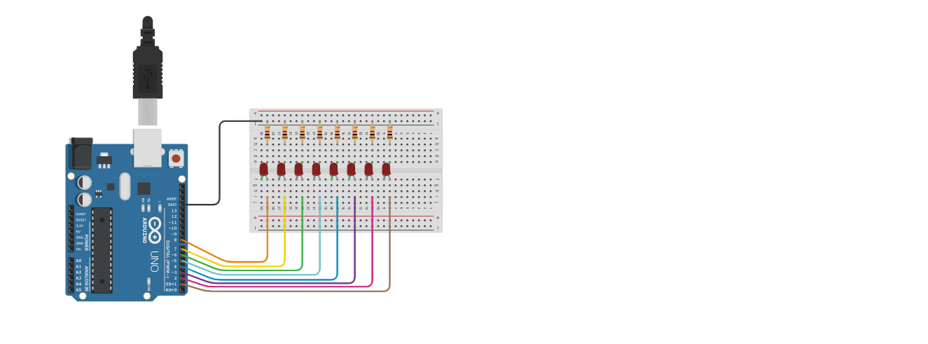 Circuit design actividad 5 - Tinkercad