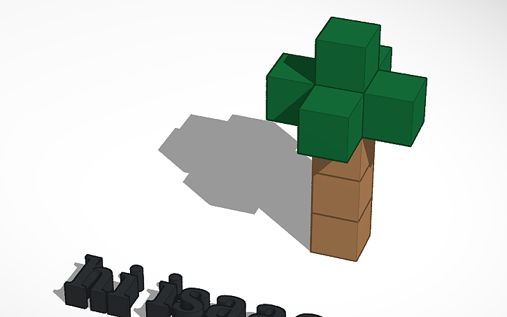 3D design minecraft tree | Tinkercad