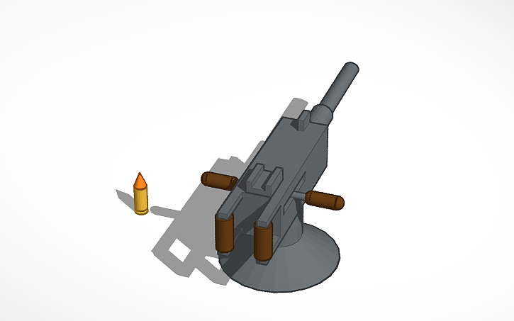 3D design 50 Caliber Machine Gun (50 Cal) - Tinkercad
