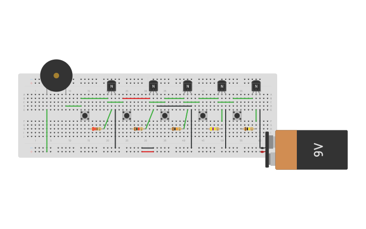 Circuit Design Electronic Piano Tinkercad