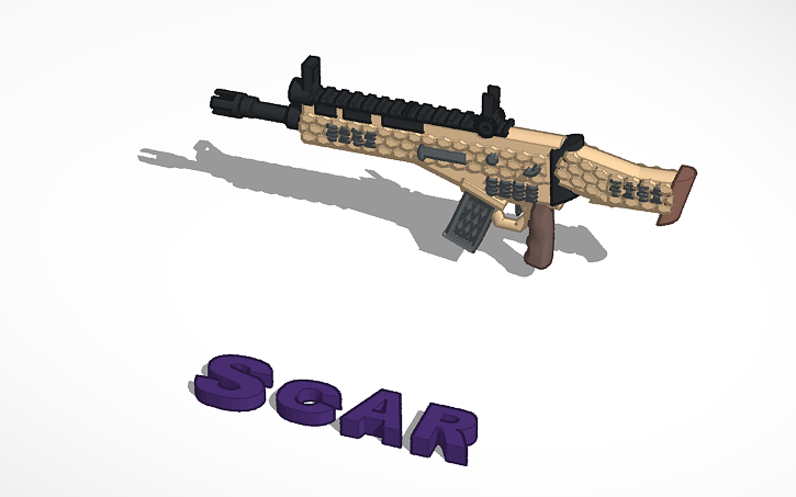 3D design FORTNITE EPIC SCAR - Tinkercad