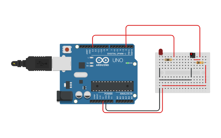 Circuit design Tilt Sensor 4-Pin Activity - Tinkercad